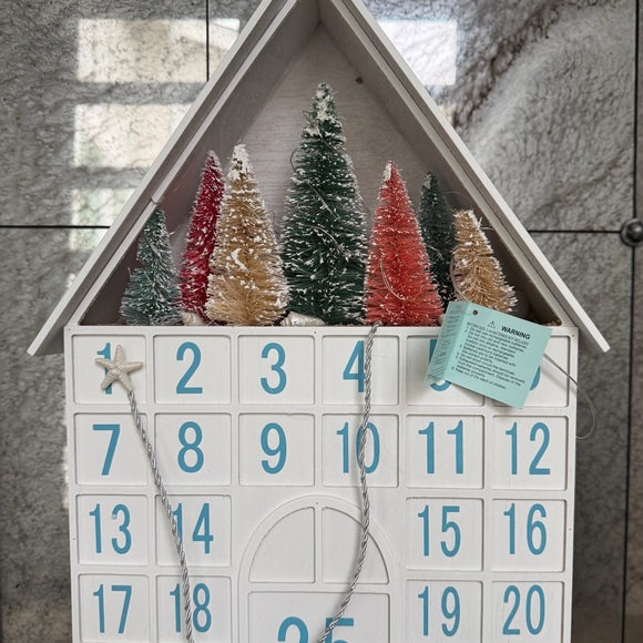 Holiday | Nwt Festive Christmas Advent Calendar With Colorful Trees And ...